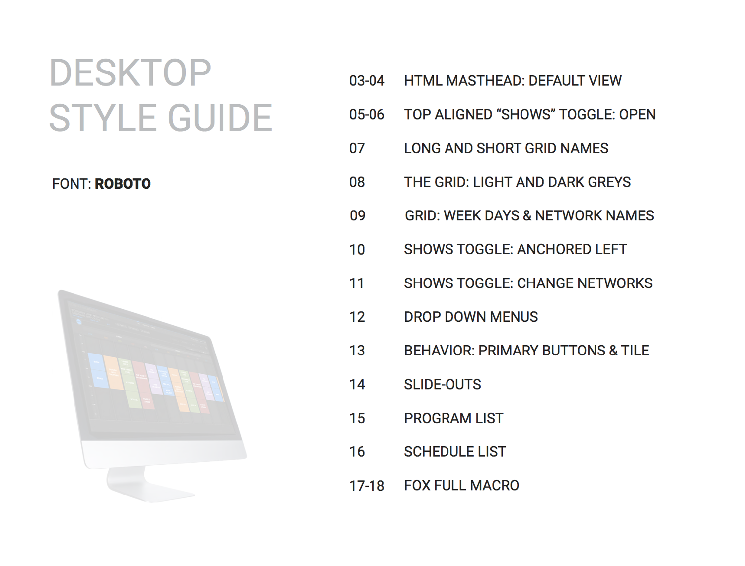 FOX Scheduling Board - jelkindesign.com