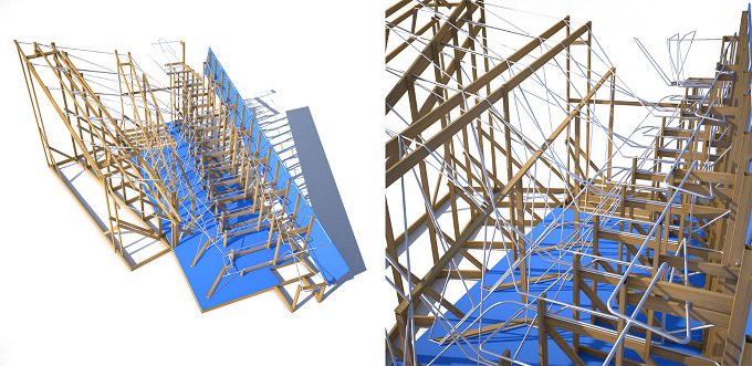 Live Wire Stairwell and Pendulum Plane - Phillip Cameron