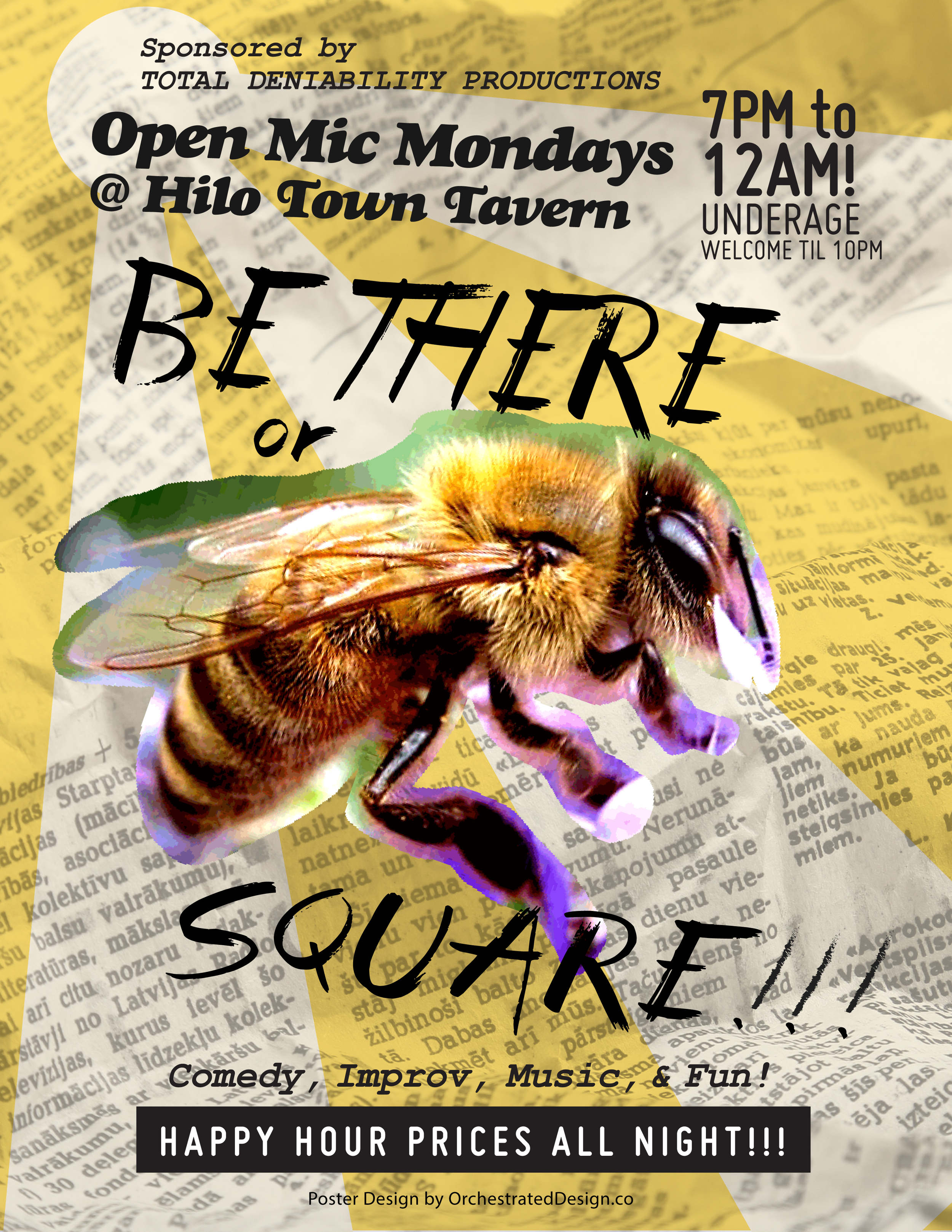 Total Deniability Concert Posters - Orchestrated Design & Marketing