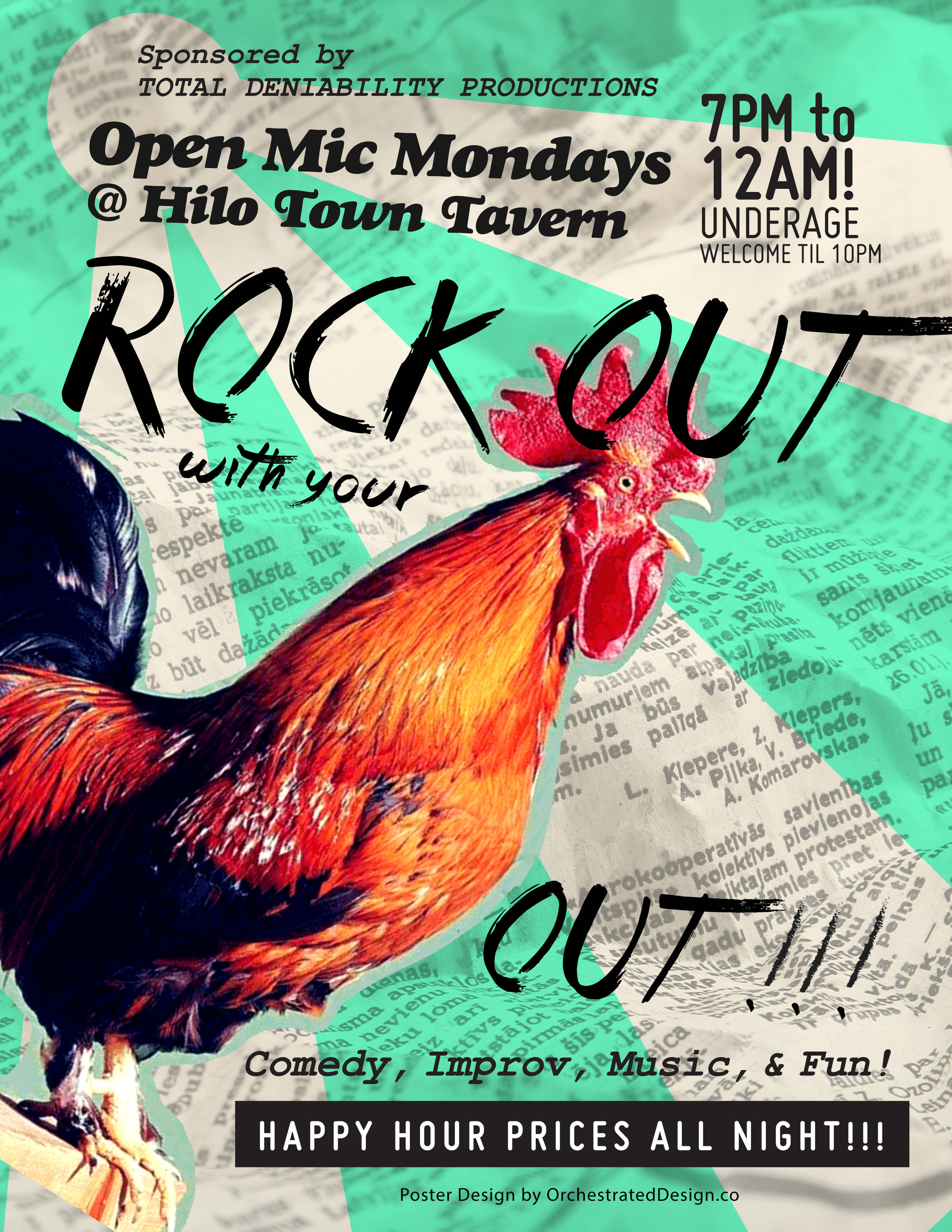 Total Deniability Concert Posters - Orchestrated Design & Marketing