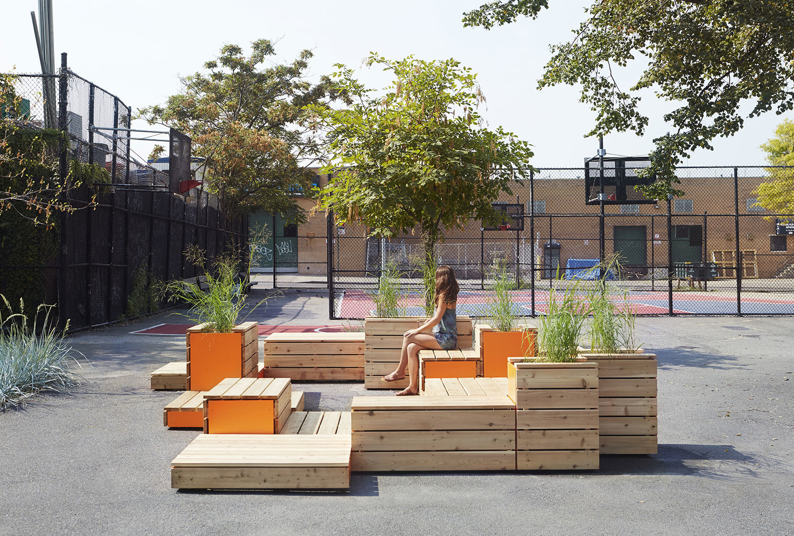 Untitled Benches, Patios, Planters in Arrangement (For Ennis ...
