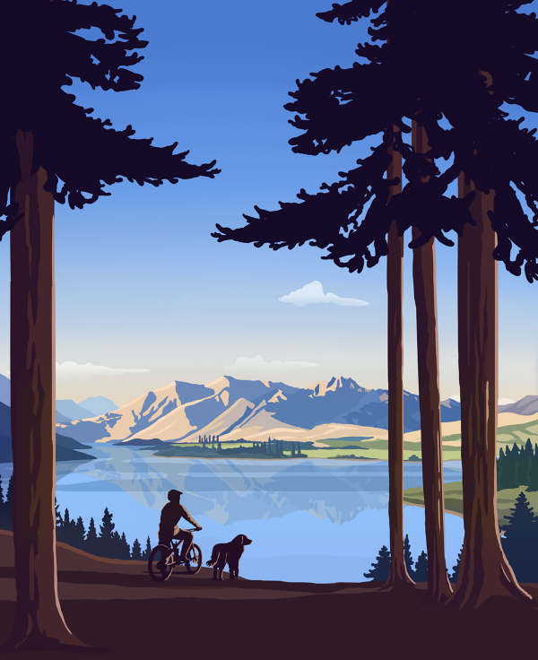 Sticky Forest Travel Poster - Lisa Nicole