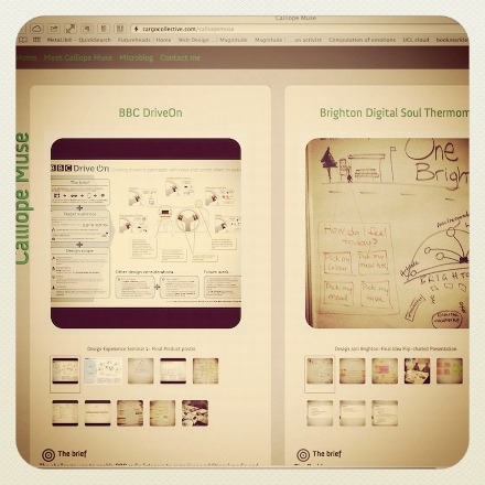 Portfolio ReDesign Colophon - Calliope Muse