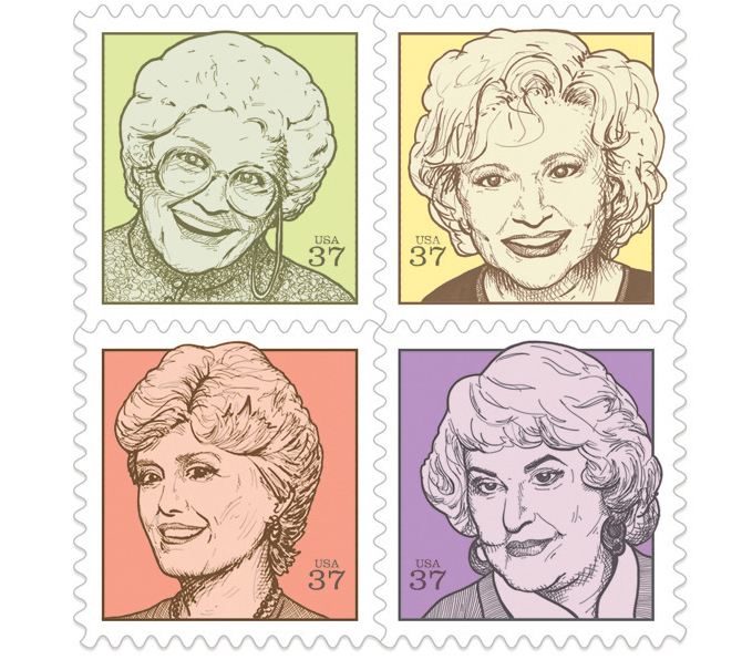 Golden Girls Stamps - Chris Cerrato's Illustration