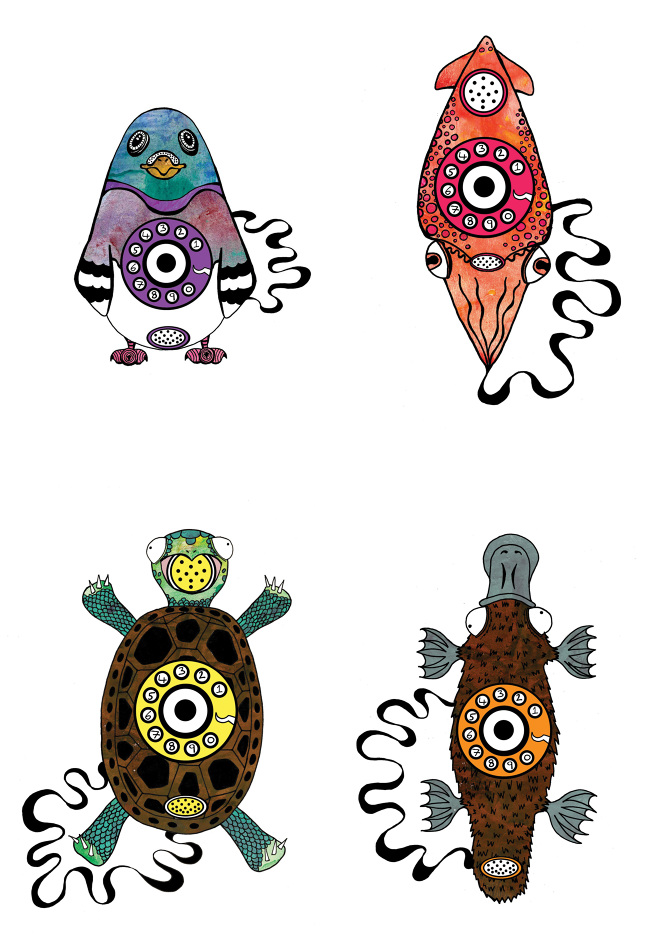Animal Phones - Jonjo O'Connor Illustration