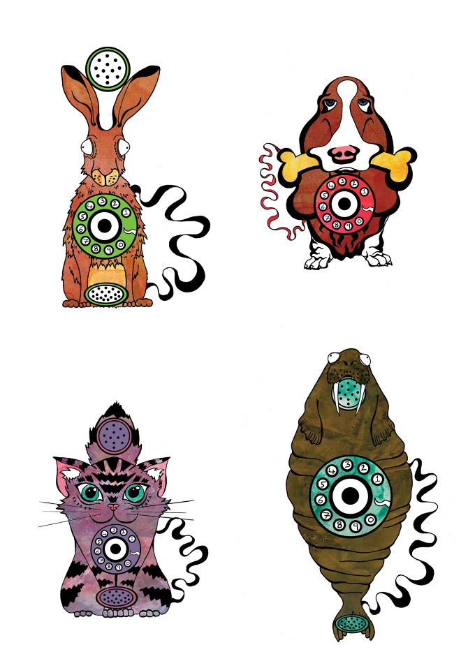 Animal Phones - Jonjo O'Connor Illustration