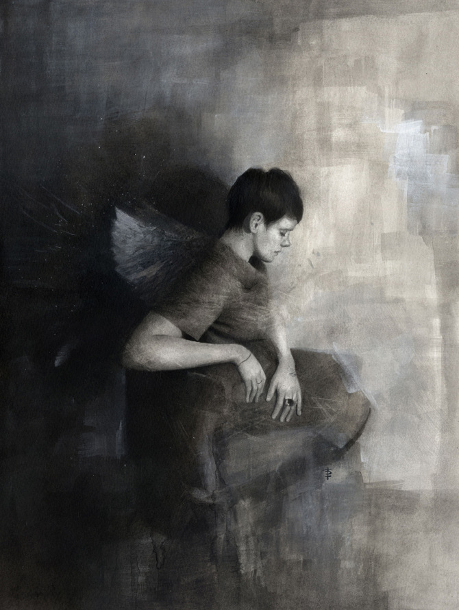Angel In Shadow - Tara Bush Art & Illustration