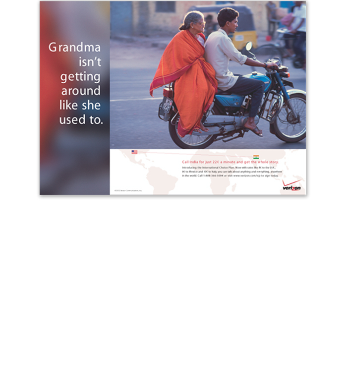 Verizon Int'l Calling Plan Campaign - UPC Creative Services Portfolio