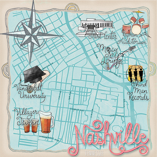 Map of Downtown Athens, GA - Sarah Lawrence