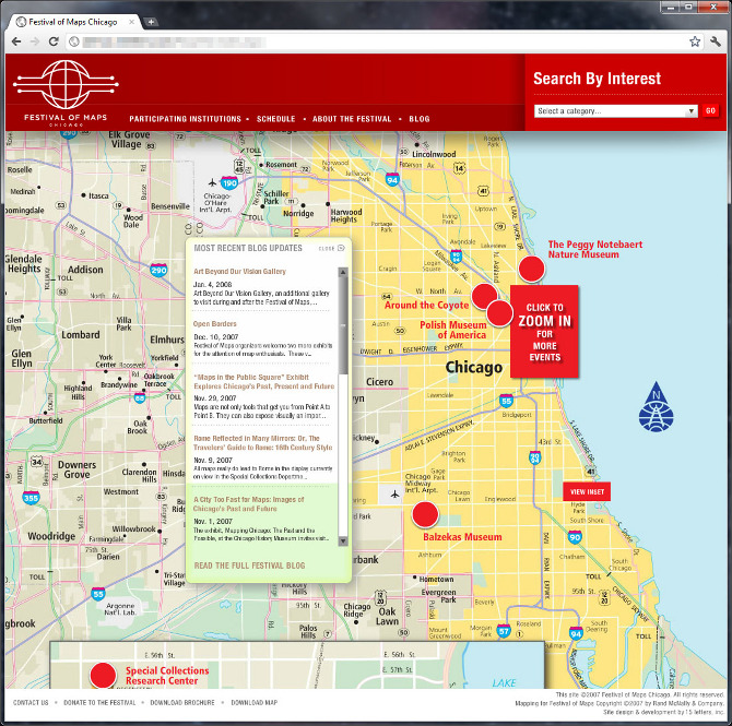 Festival of Maps Website - Mark Rattin: Work Samples