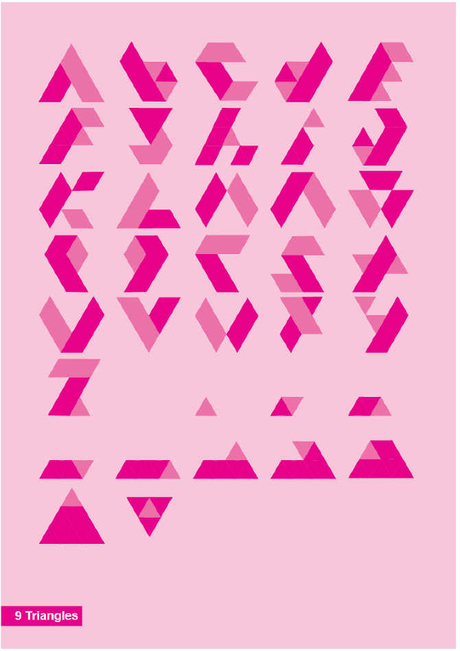 9 TRIANGLES. TYPEFACE - Jake Butler