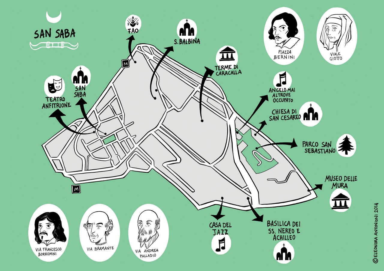 San Saba | Map - Lady EleonorArt | Eleonora Antonioni Art