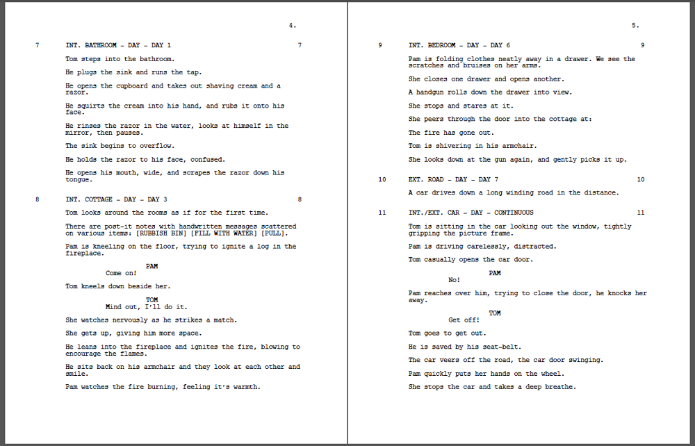 Sample Scripts - Lee Squires