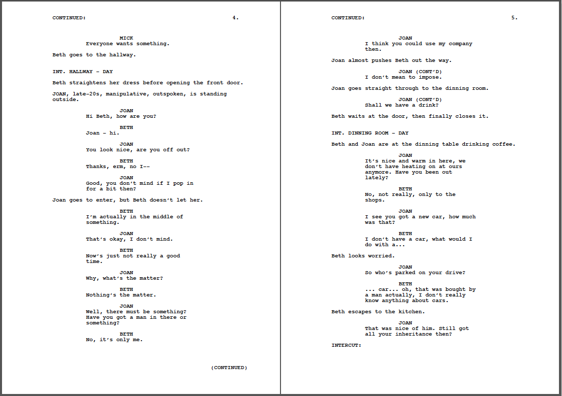 Sample Scripts - Lee Squires