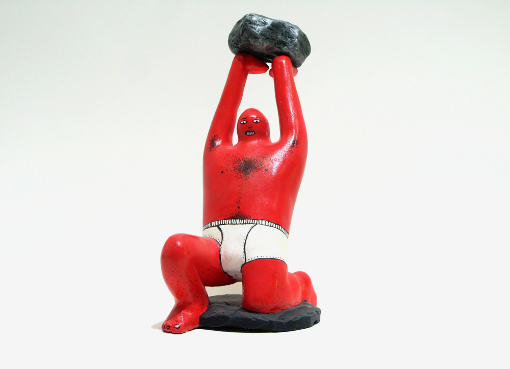 Red man carrying the world - kelvinosorio