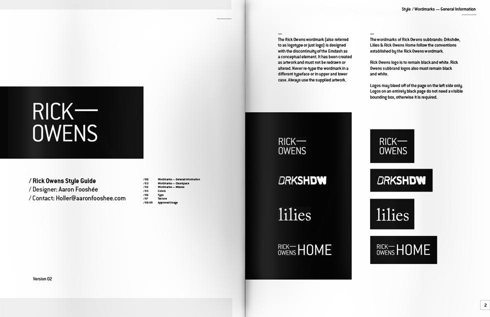 Rick Owens - Aaron Fooshée / Media Design Practices/ Lab / Cohort 2014 ...