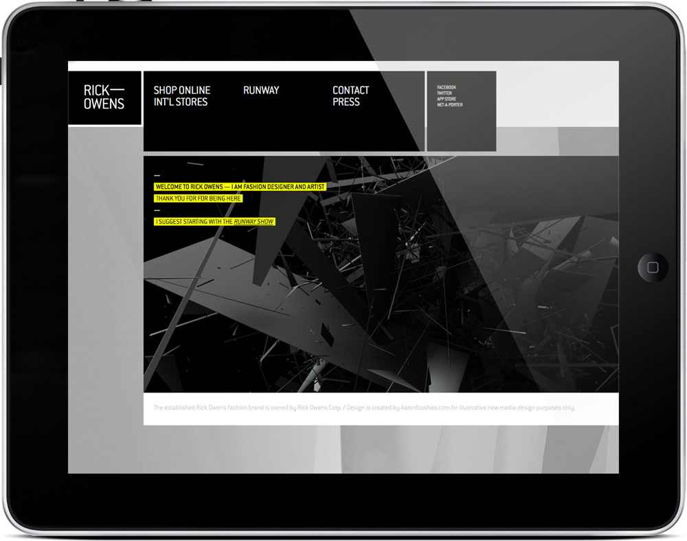 Rick Owens - Aaron Fooshée / Media Design Practices/ Lab / Cohort 2014 ...