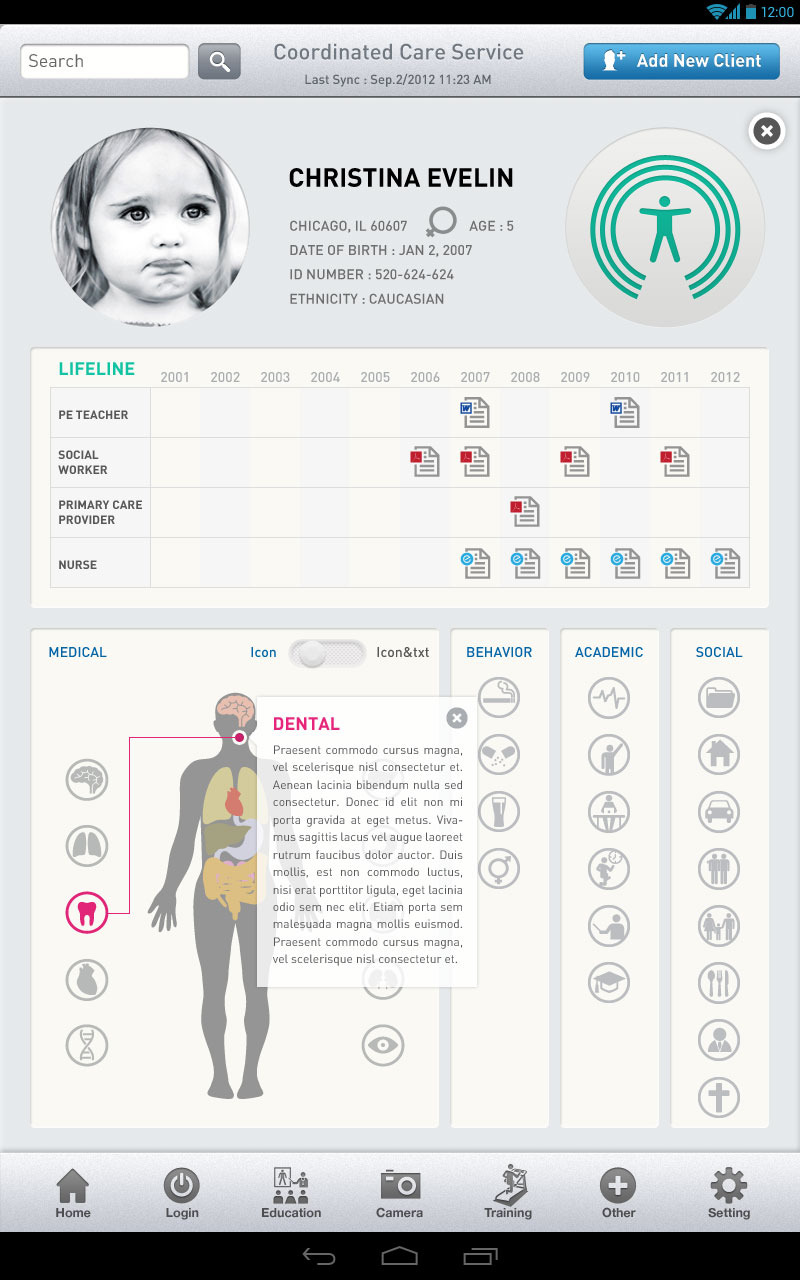 Communication Health Worker App UI - 21pixel Design Studio
