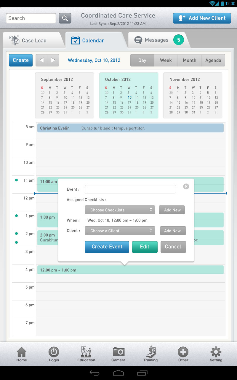 Communication Health Worker App UI - 21pixel Design Studio