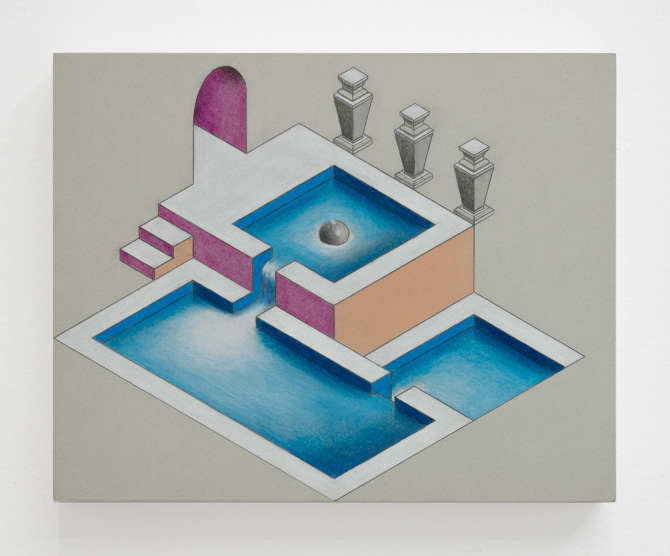 Paisaje mental con tres estípites - Hugo Robledo