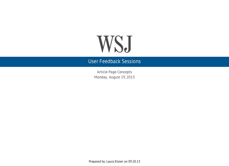 WSJ Article Template - Laura A Elsner