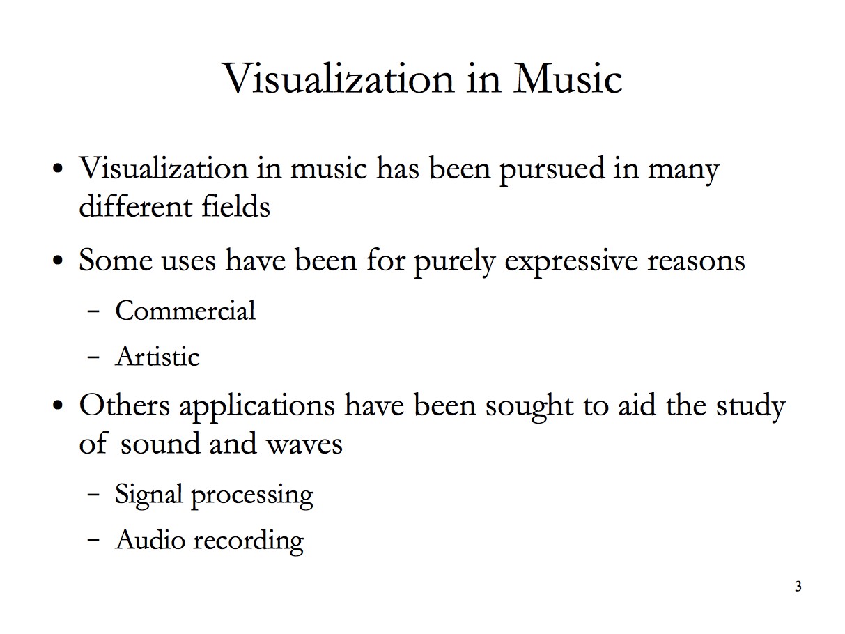 Visualizing Musical Data - Benjamin Bacon