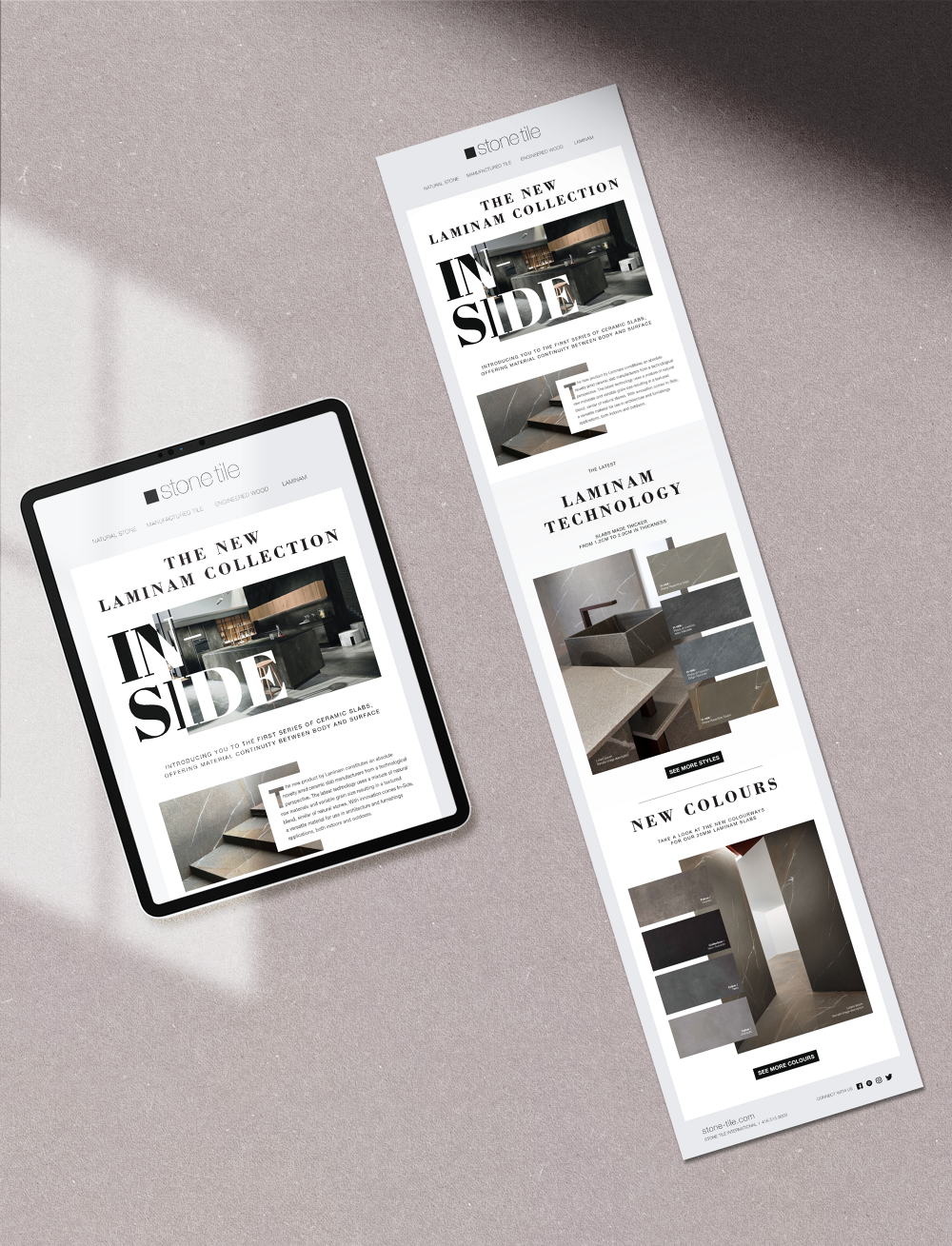 STONE TILE EMAIL CAMPAIGN - rachel dotimas - portfolio