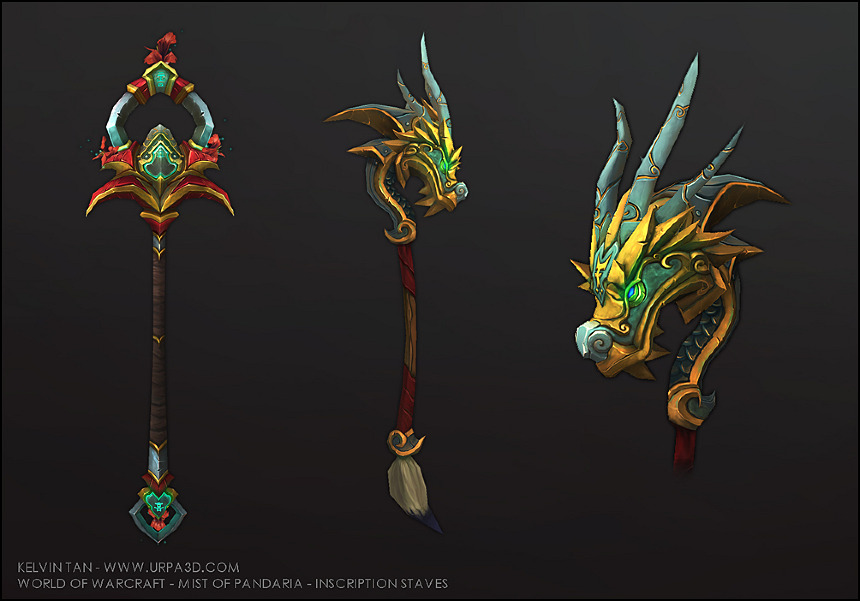 Mist of Pandaria - Weapons - Art of Kelvin Tan