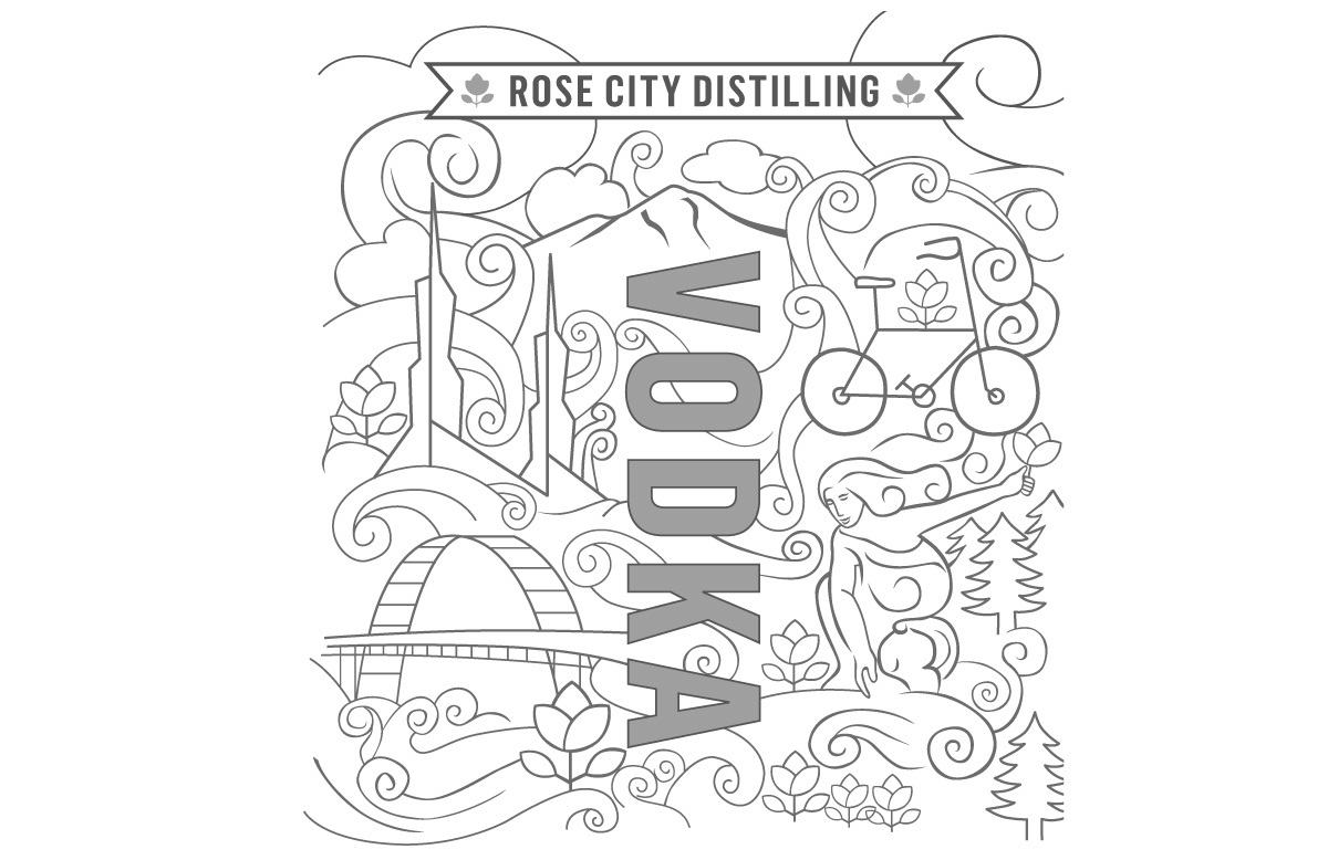 Rose City Vodka - Erwert: Graphic Design, Art Direction and custom ...