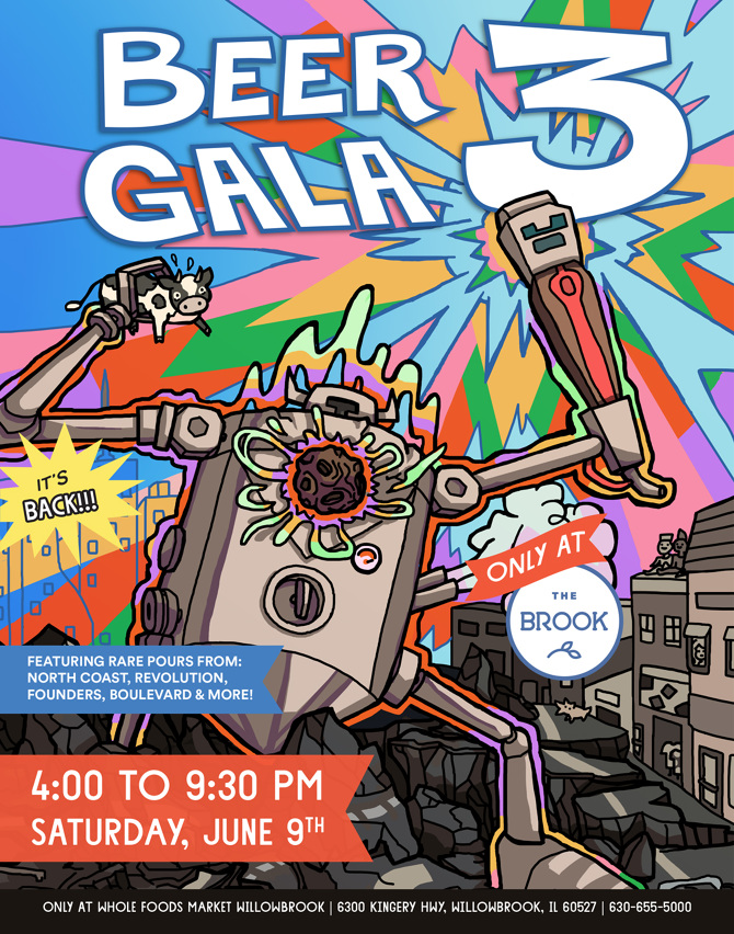 Beer Gala 3 Poster - Andy Hood Illustration