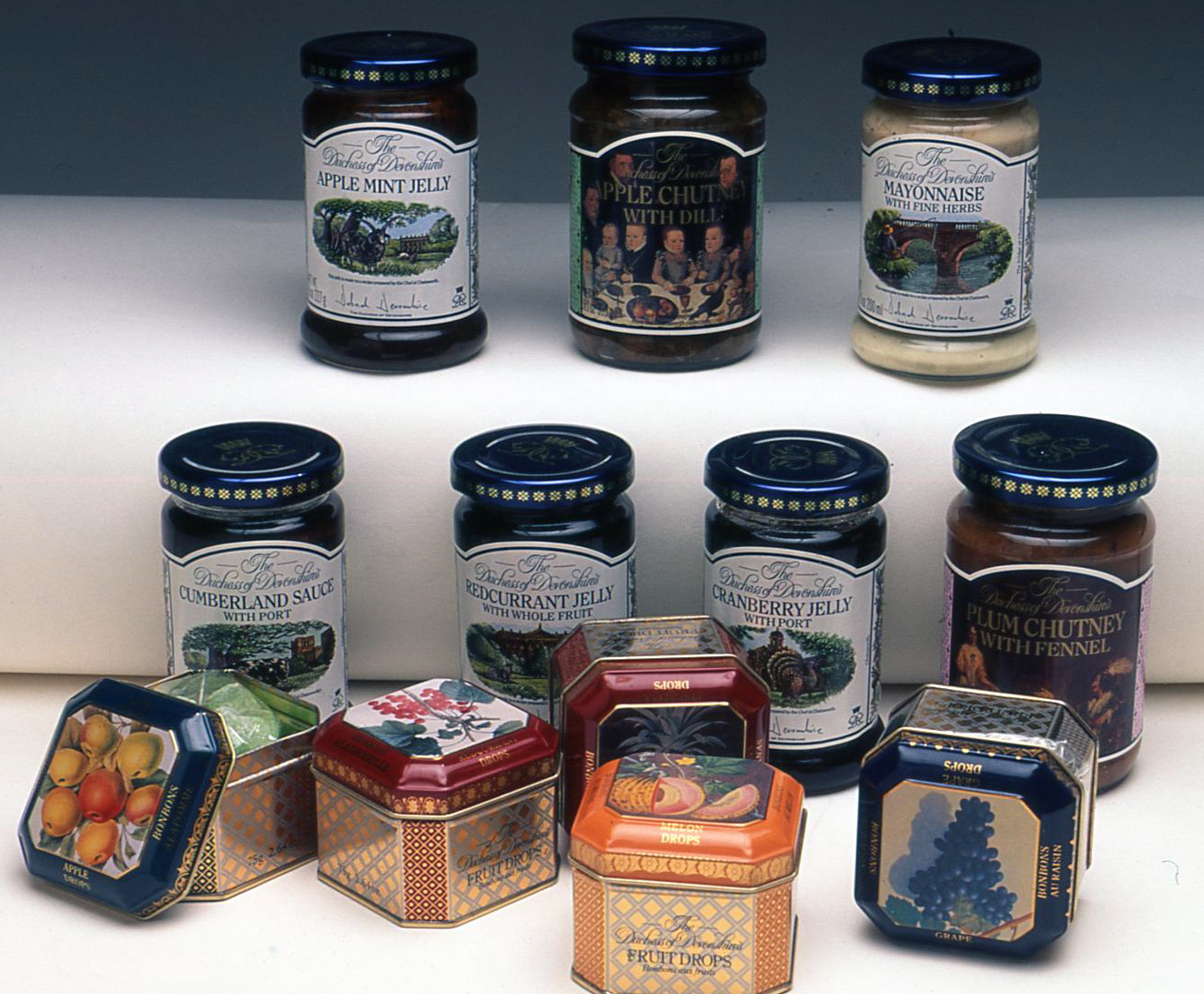 Sweet tins for Chatsworth - ian-logan-design-tins