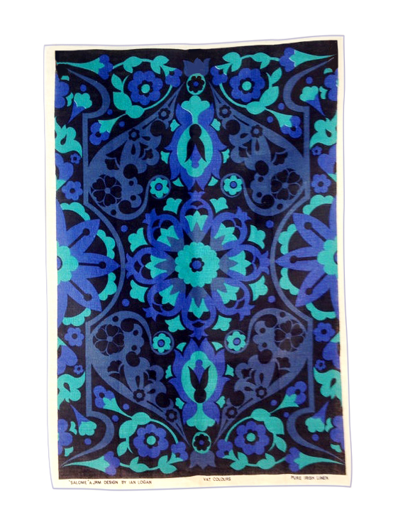 "Salome" Teatowel in blue colourway - ian-logan-design-tins