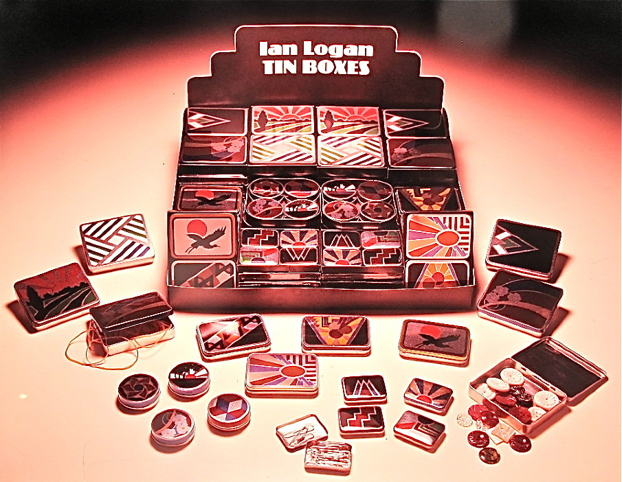 The display box . 'Art Deco Tins' - ian-logan-design-tins