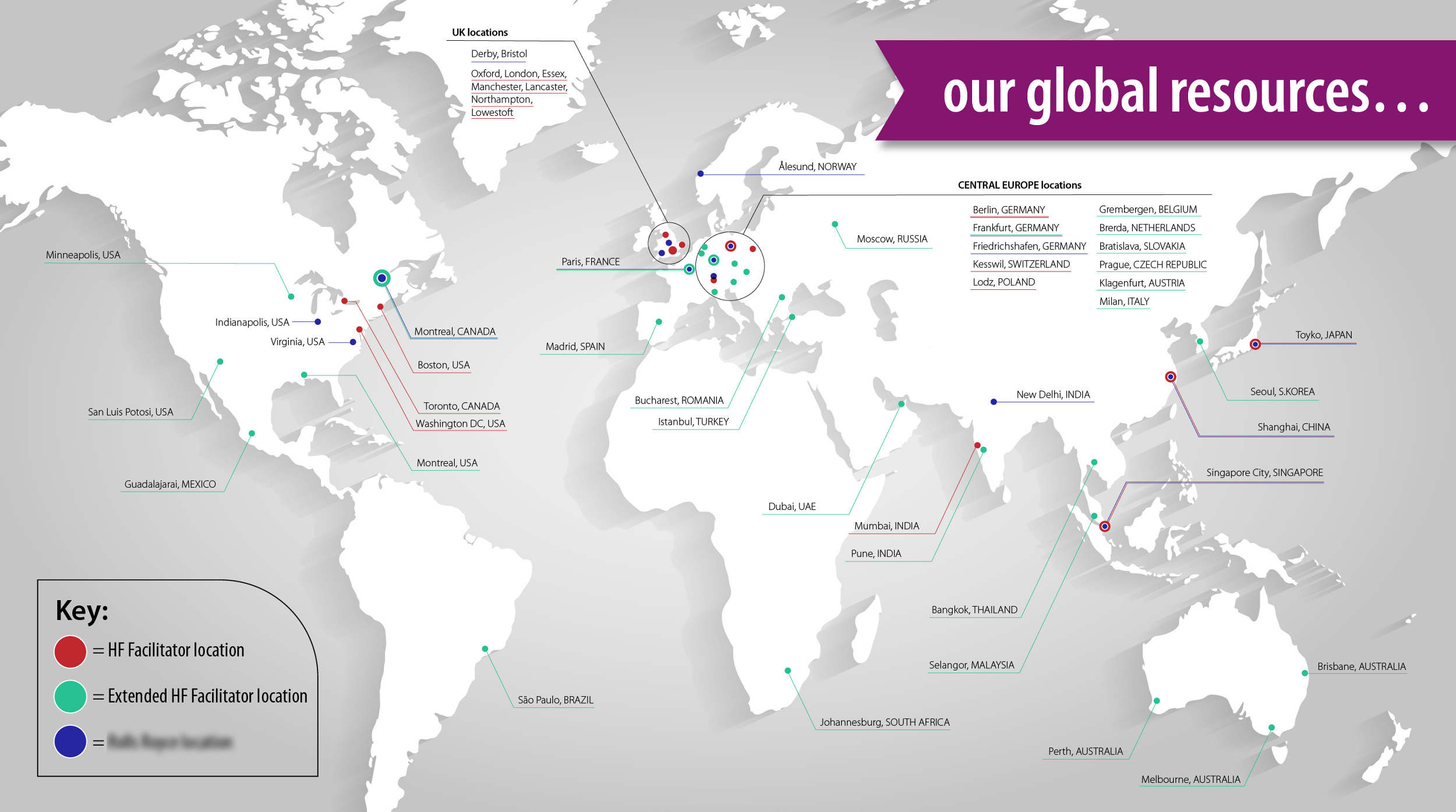 Client facilities map - Steven Feven Graphic Design
