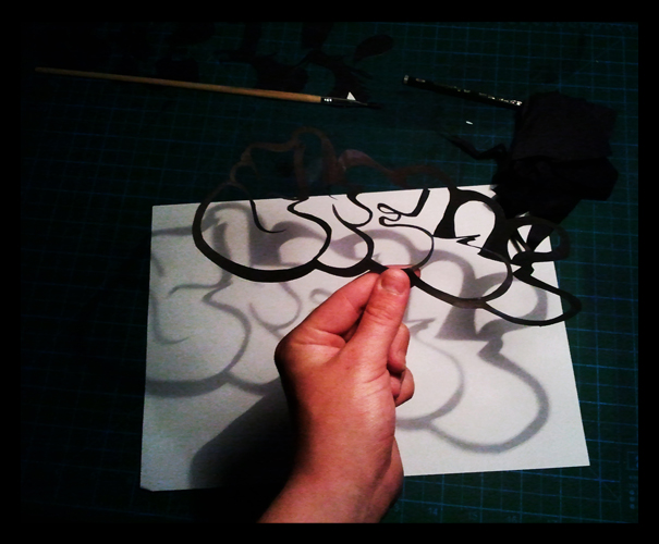 Graffiti Throwups cut outs - shinlamed