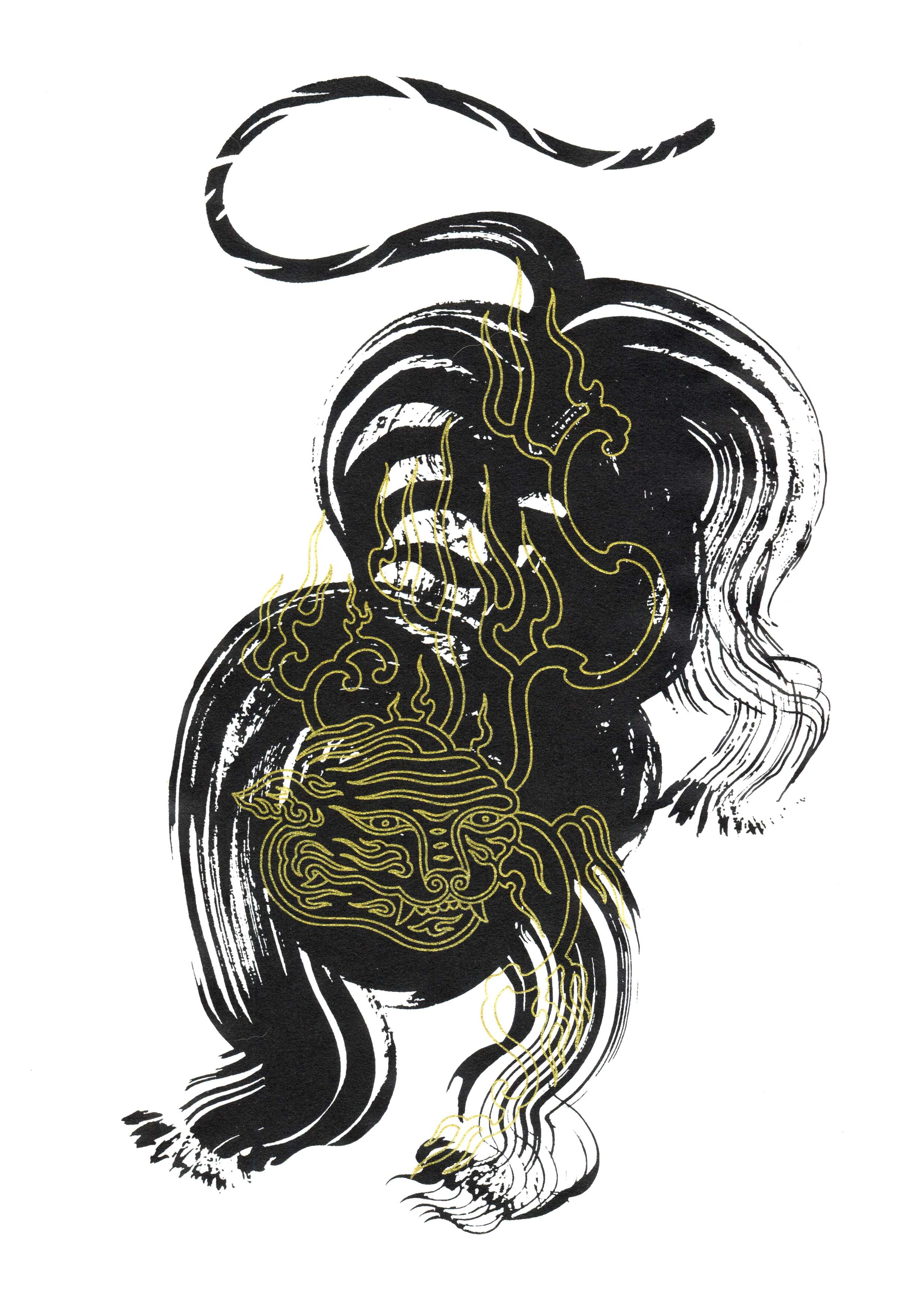 TIGER ink drawing collaboration - Silvia Bolognesi