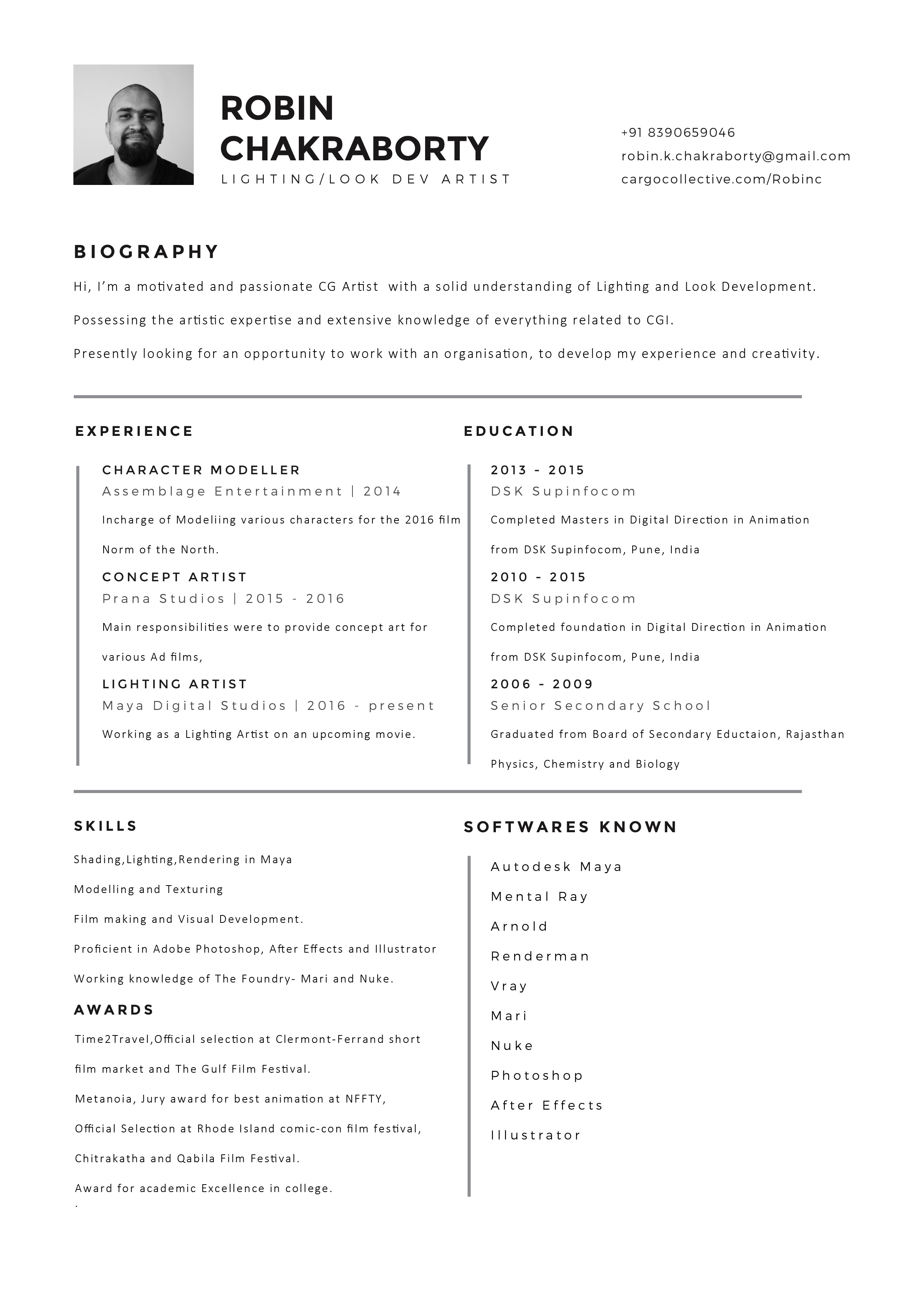 Resume - Robin.C Art