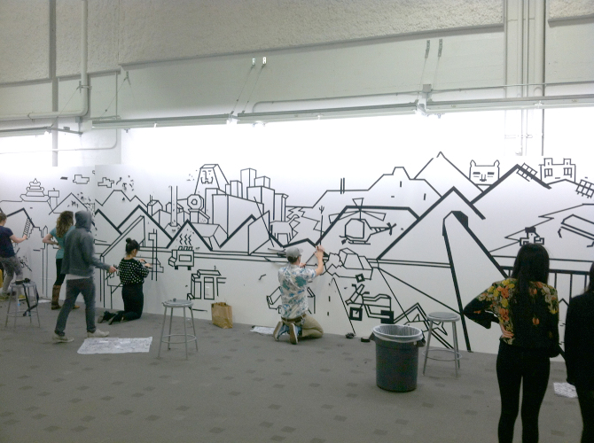 Tape Mural - Erik Leighland Design