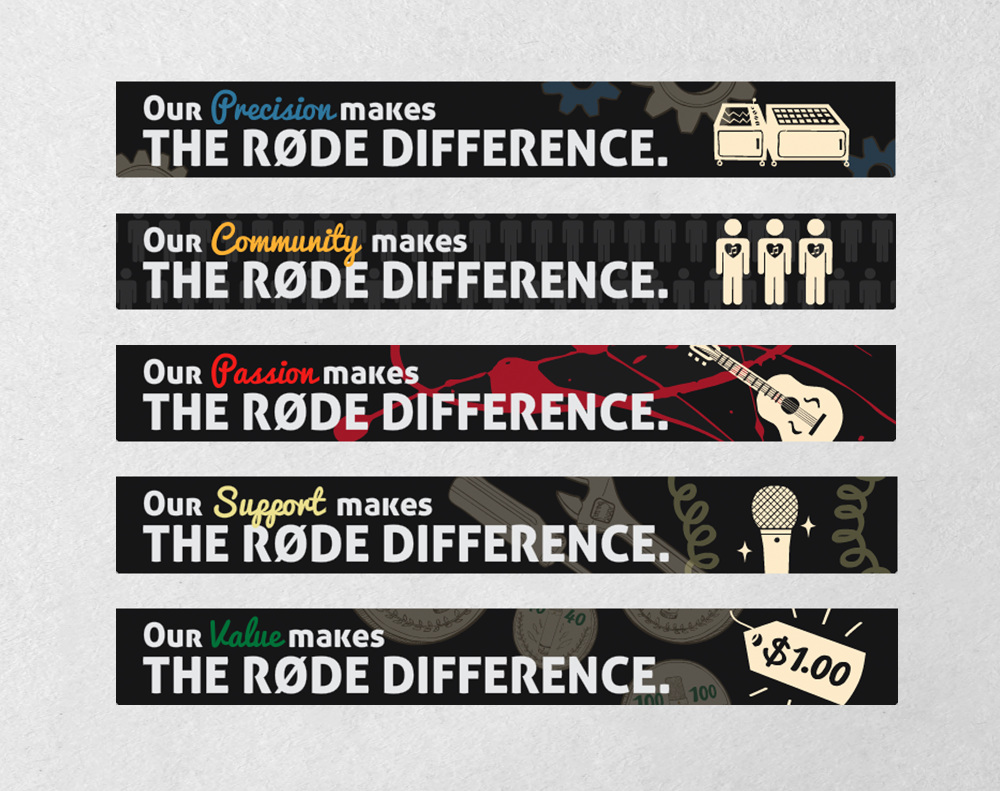 THE RØDE DIFFERENCE CAMPAIGN - Design & Illustration By Agatha Kim