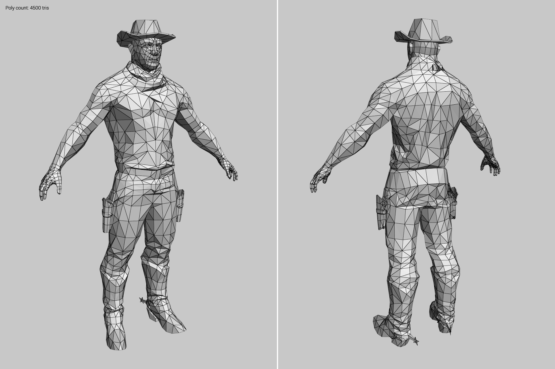 Cowboys for mobile game (Low-Poly) - Vyacheslav Kochergin | 3D ...