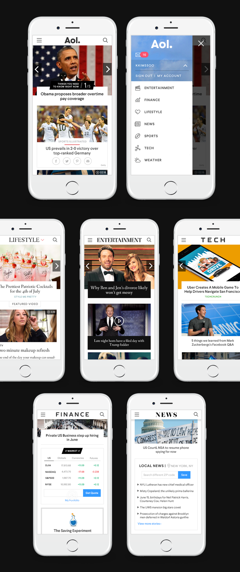 AOL.com Redesign! - Sooyeon Kim