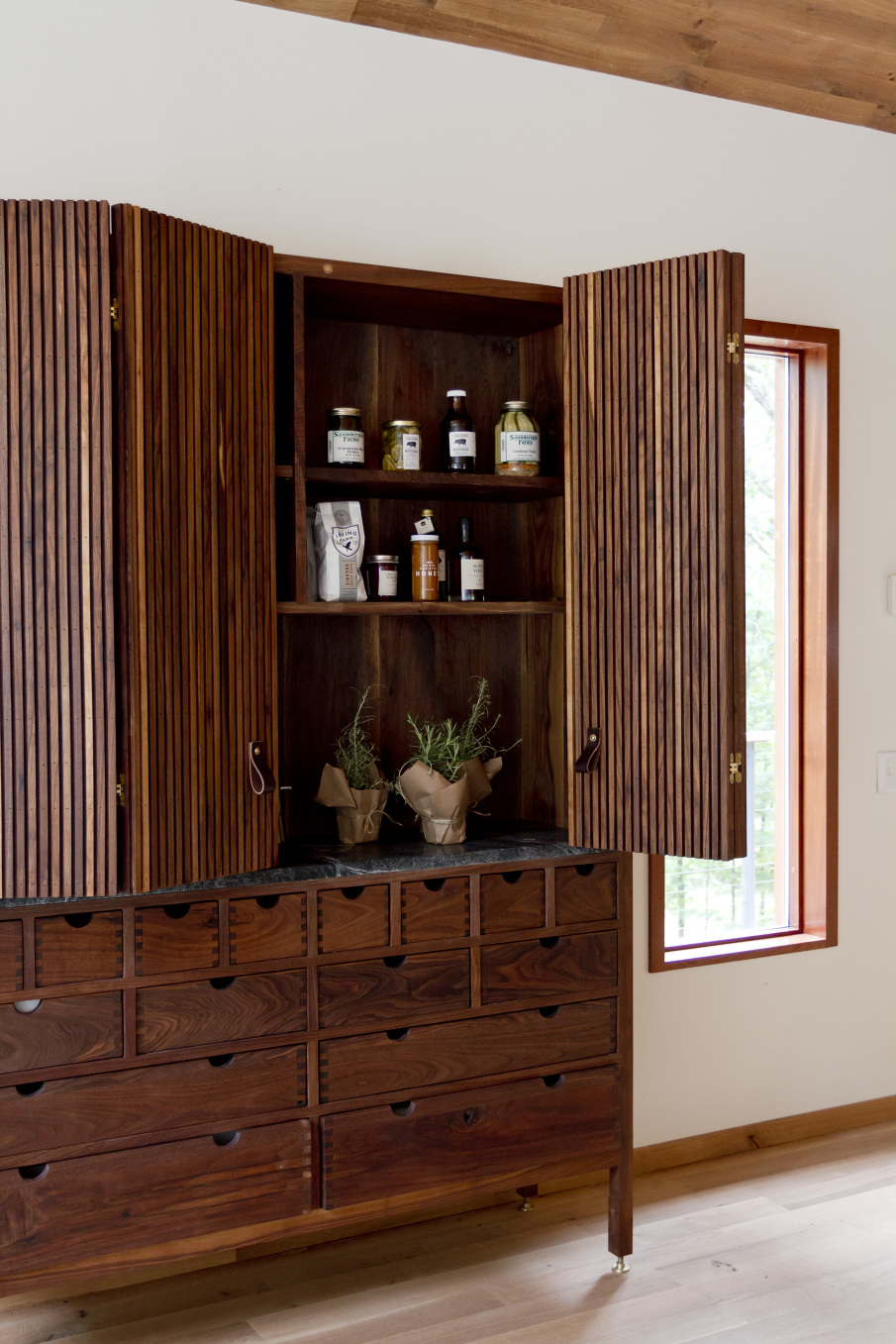 Walnut Pantry - Electric Gray